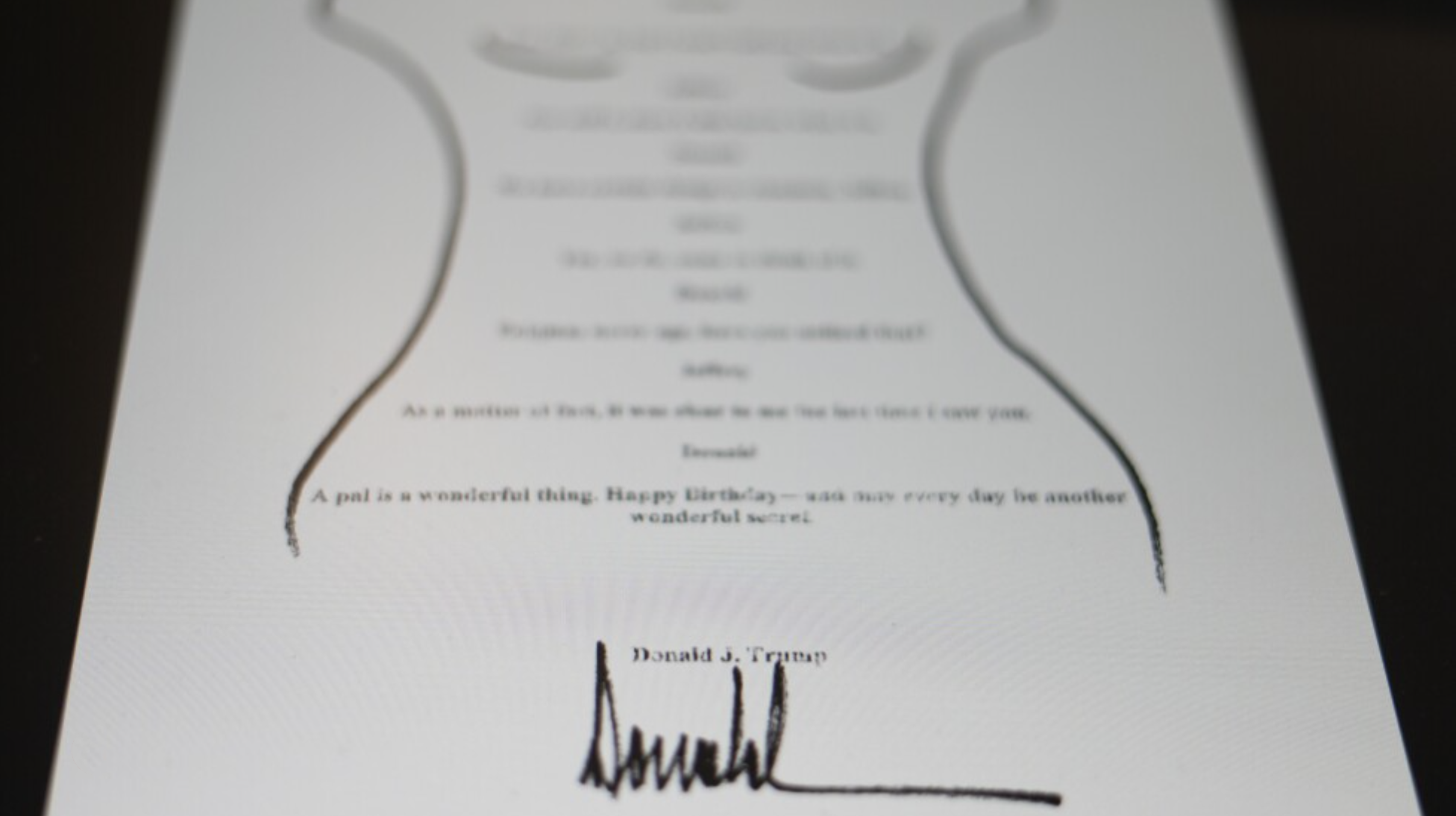 Trump Note to Epstein That He Denies Writing is Released by Congress ...